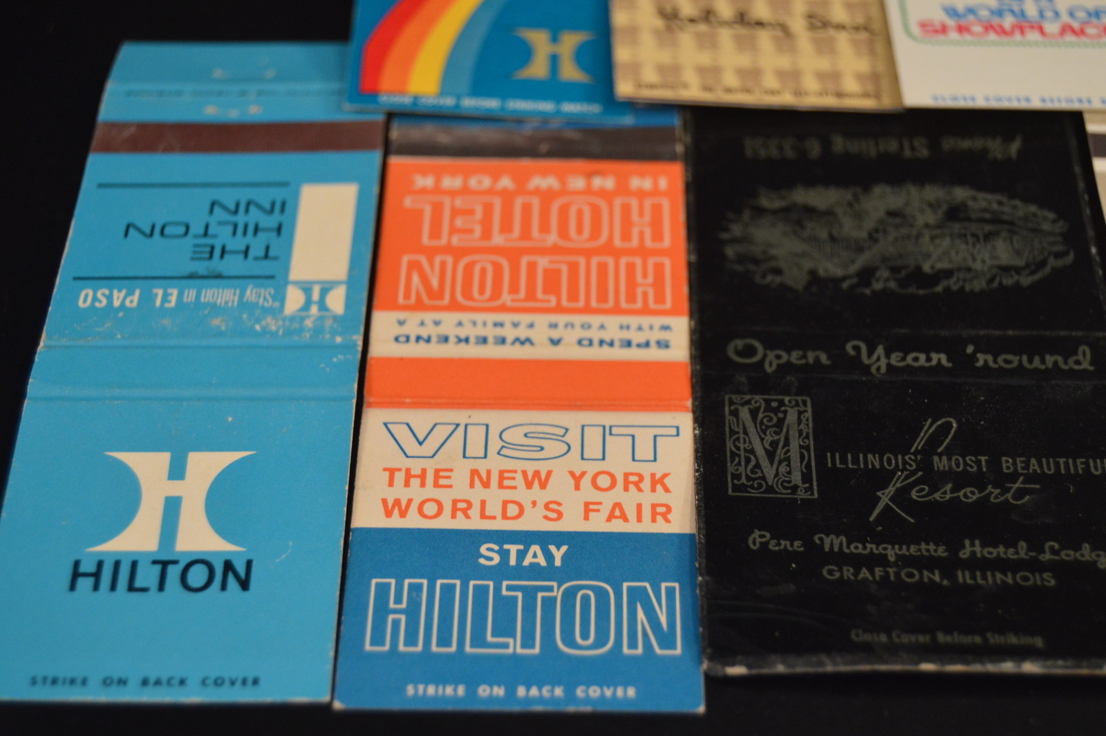 Lot of 9 HOTELS MOTELS Matchcovers 1 WORLD'S FAIR match book covers ...