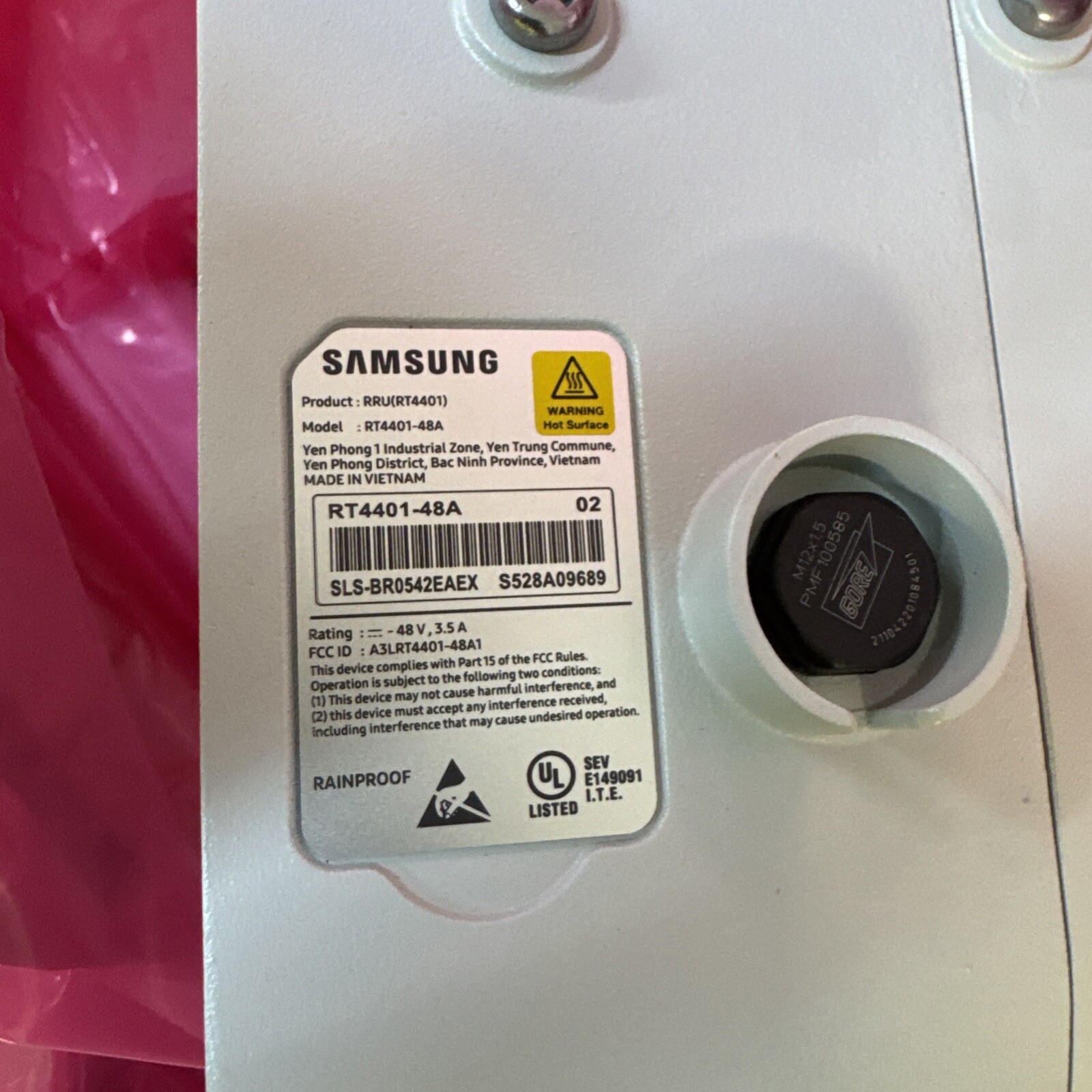 Samsung Wireless Enterprise 20W RRU CBRS RT4401-48A SLS-BR0542EAEX ...