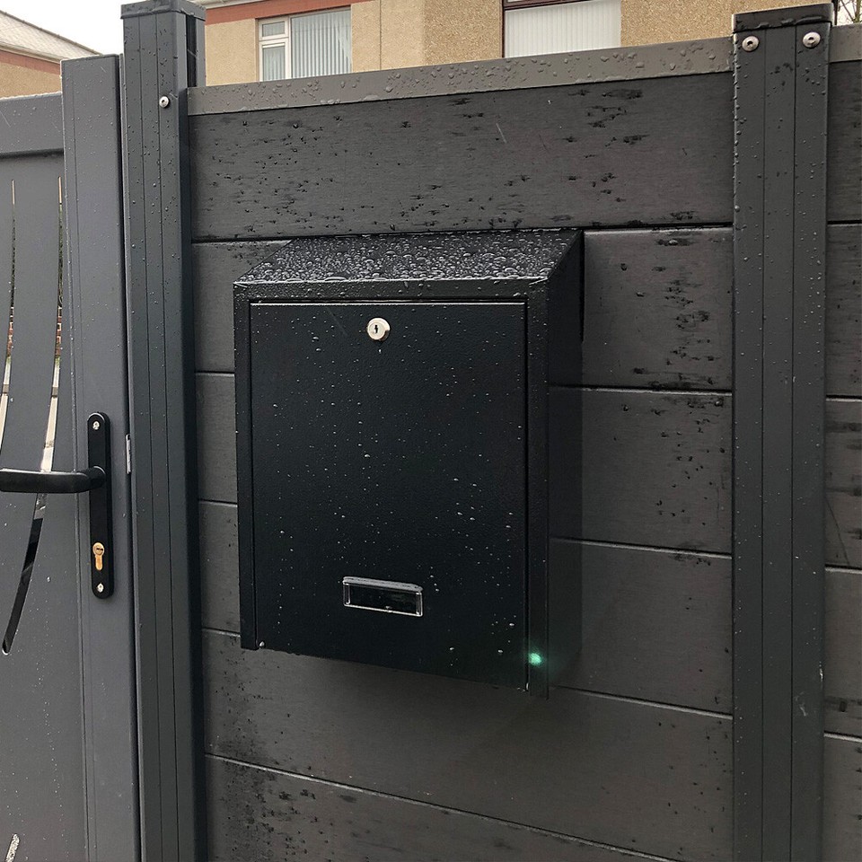 Rear Access Post Box for Gates and Fences W3-1 Large Capacity Steel ...