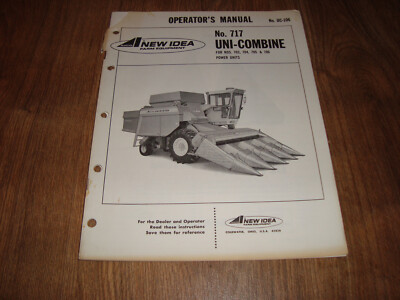 Avco New Idea No. 717 Uni-Combine 703 - 706 Power Units Operator's ...