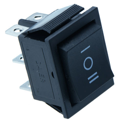 Momentary On/Off/On Large Black Rectangle Rocker Switch Self-Lock 6Pin ...