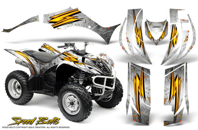 YAMAHA WOLVERINE 2006-2012 GRAPHICS KIT CREATORX SPEED BOLTS WHITE | eBay