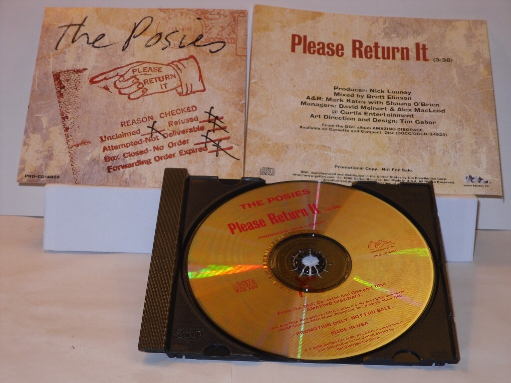 The Posies - Please Return It Promotional ONLY CD Single ** Free ...