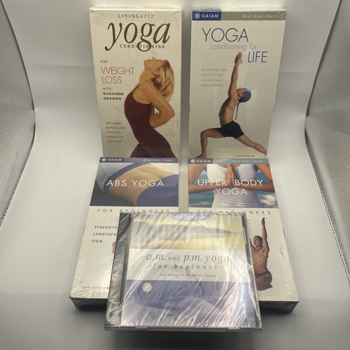 Lot of 4 Sealed Yoga VHS Tapes + 1 Sealed Yoga CD – Gaiam / Living Arts ...