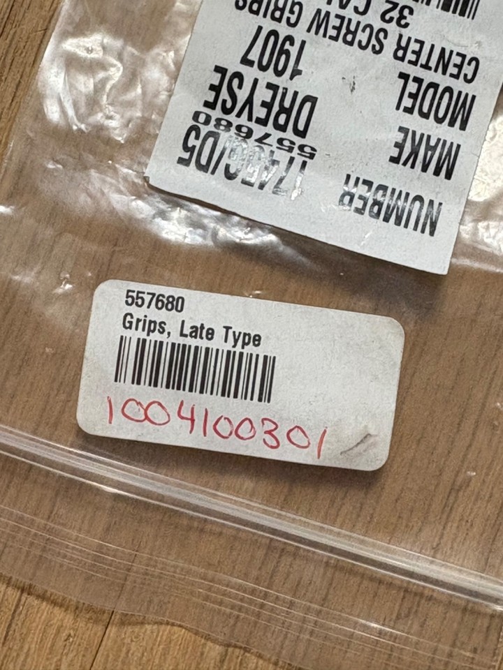 Dreyse Model 1907 Center Screw Grips 32 Cal. Pistol Number 1745G/D5 | eBay