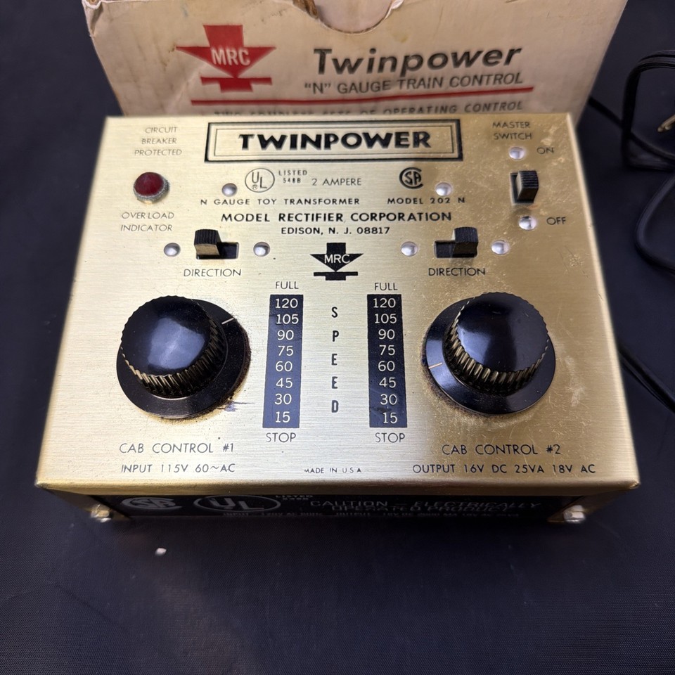 Twinpower N Gauge Toy Train Transformer Model 202 N Model Rectifier W ...