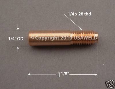 10 .030" 000 067 Mig Contact Tips Tubes MW 140 Plus MW 175 X MW 135 X ...