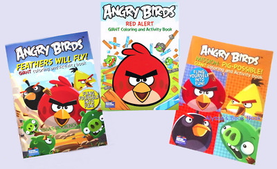 ANGRY BIRDS ~GIANT COLORING & ACTIVITY BOOK SET~ 300 PG | eBay