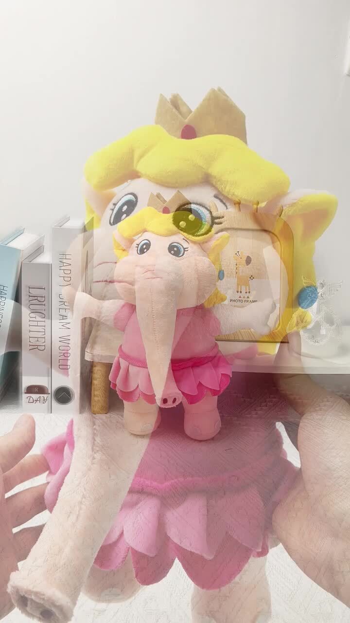 Super Mario Bros Plush Toy Elephant Princess Peach Peachette Stuffed ...