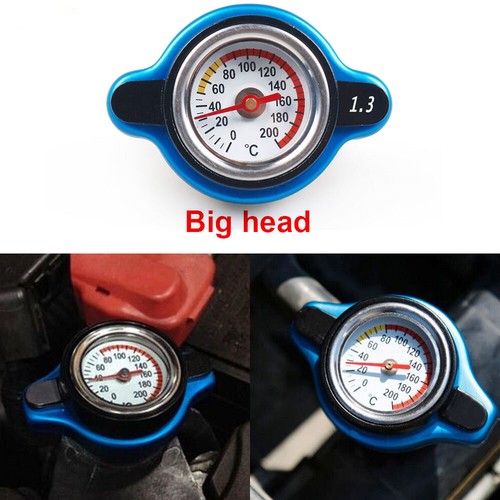 For Racing Thermostatic Gauge Radiator Cap 1.3 bar Big Head Water Temp ...