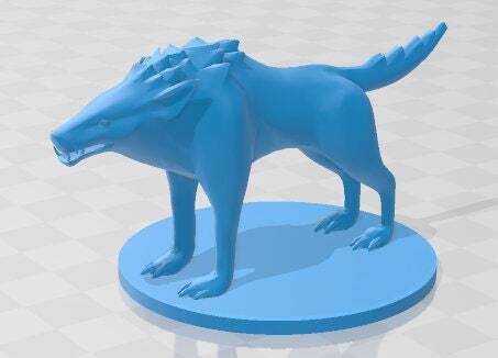 Worg Mini - DND - Pathfinder - Dungeons & Dragons - RPG - Tabletop ...