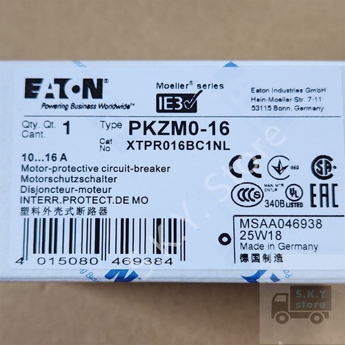 New EATON Moeller PKZM0-16 CIRCUIT BREAKER, 3 Pole 16A, PKZM016 ...