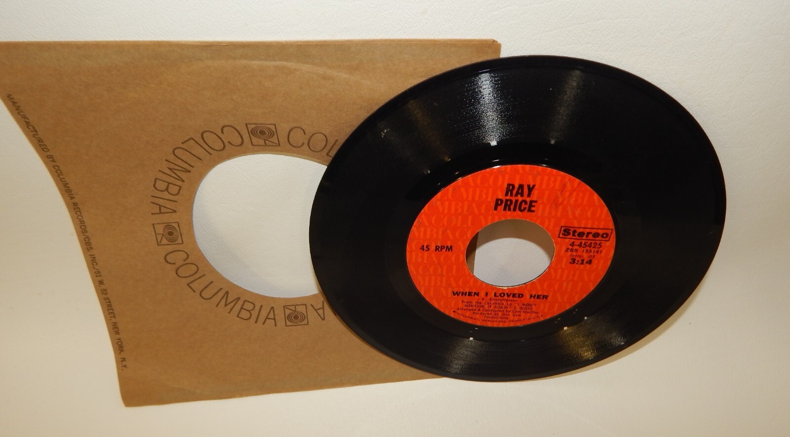 Columbia 45 Record - Ray Price - When I Loved Her | eBay