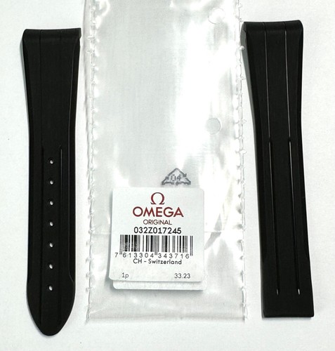 Original Omega 20mm For Speedmaster Moonwatch 42mm Watch Black Rubber ...