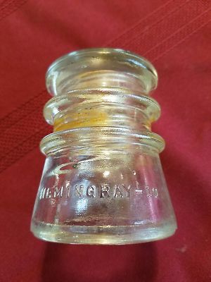 Vintage Hemingray - 10 Clear Glass Insulator "95 - 42 ..." Made in USA ...