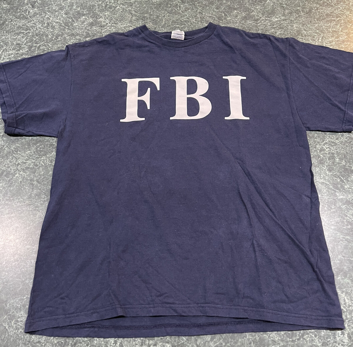 Federal Bureau Of Investigation FBI Navy Blue Graphic T-Shirt Mens Size ...