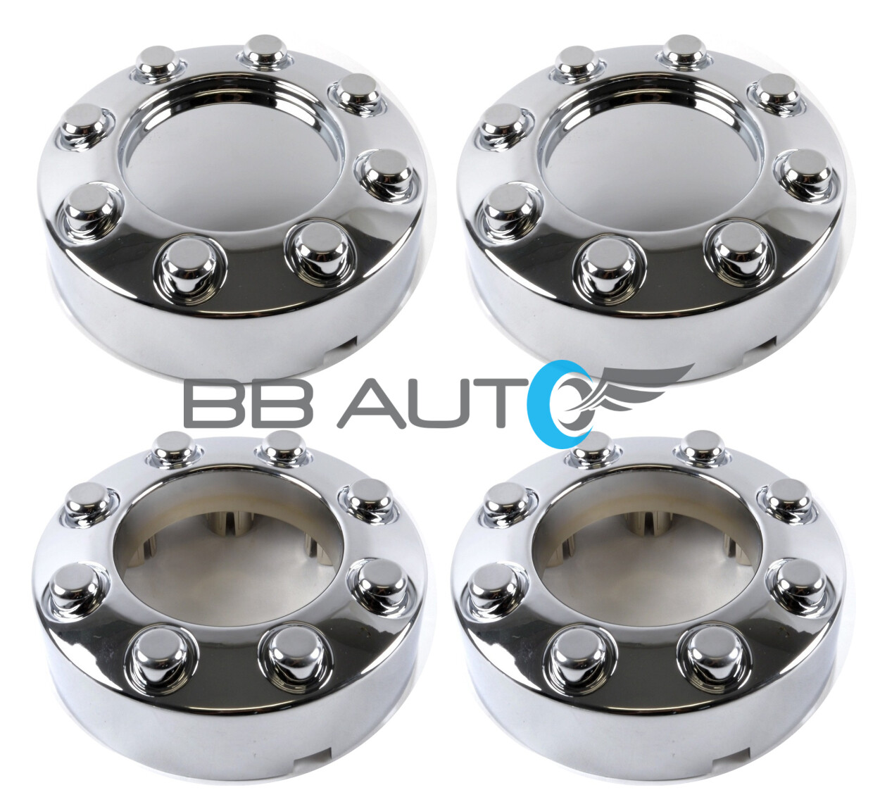 NEW FOR 2005-2018 FORD F250 F350 SRW 4x4 CHROME WHEEL HUB CENTER CAPS ...