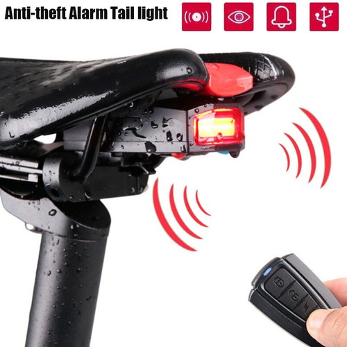 Bicycle Bike Anti-theft Alarm Tail light Security Lock Remote Warning ...