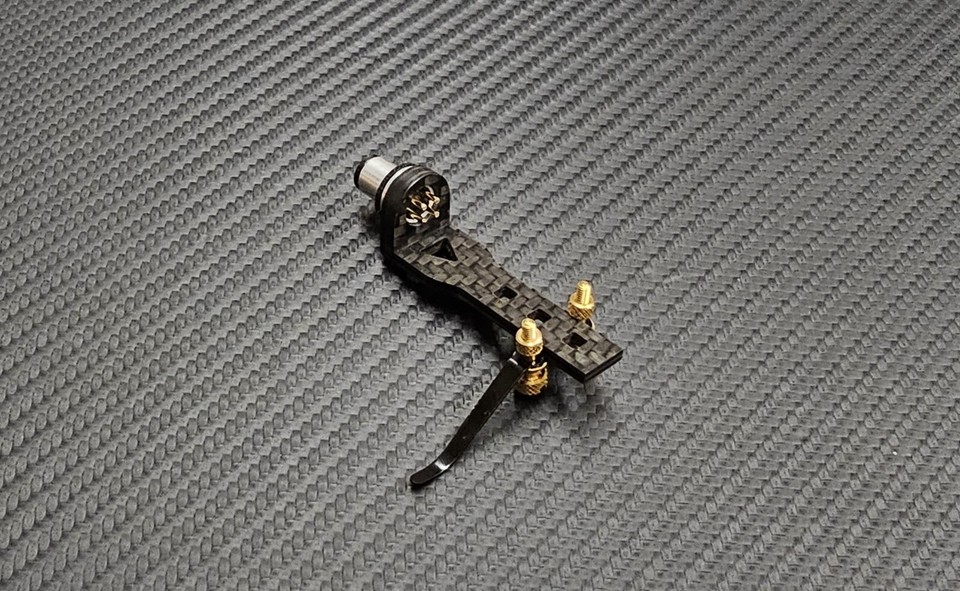 ULTRA LIGHT (5gr) Headshell made of Carbon for SME / Audiocraft / Denon ...