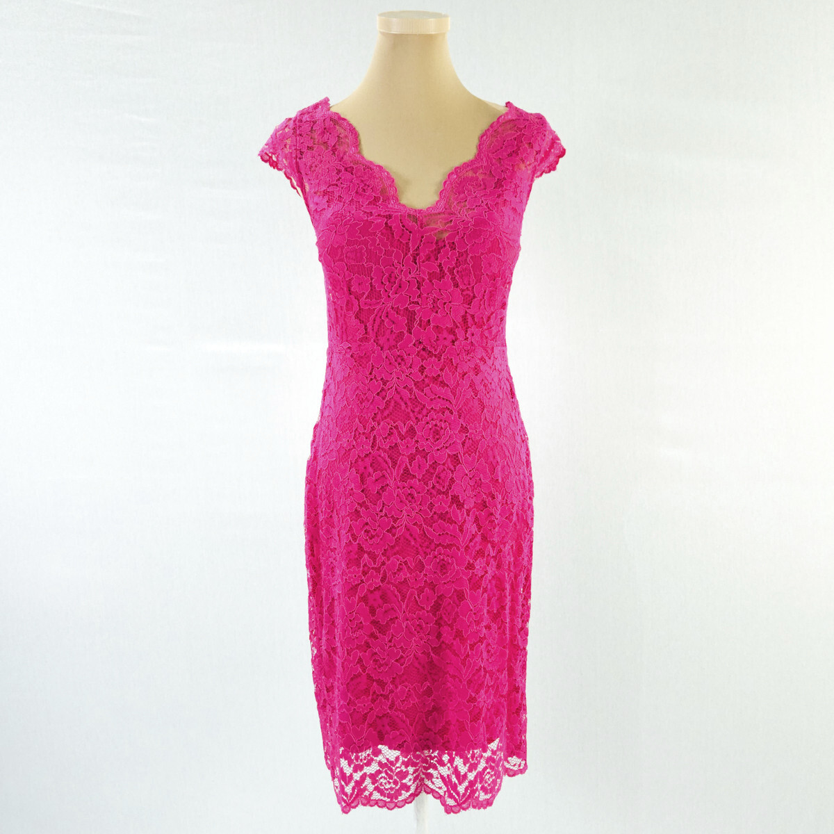 Very Very Lace Dress with Slip Pink Size 12 Pre Owned EUC | eBay