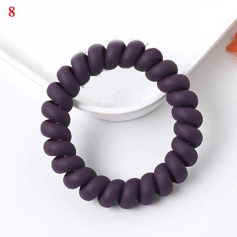 1Pcs Telephone Wire Elastic Rubber Band Traceless Girls Ponytail Hair ...