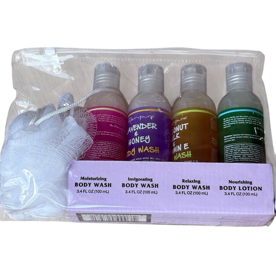 Renpure Bath Travel Set Body Wash Lotion NEW Sealed Shea Butter ...