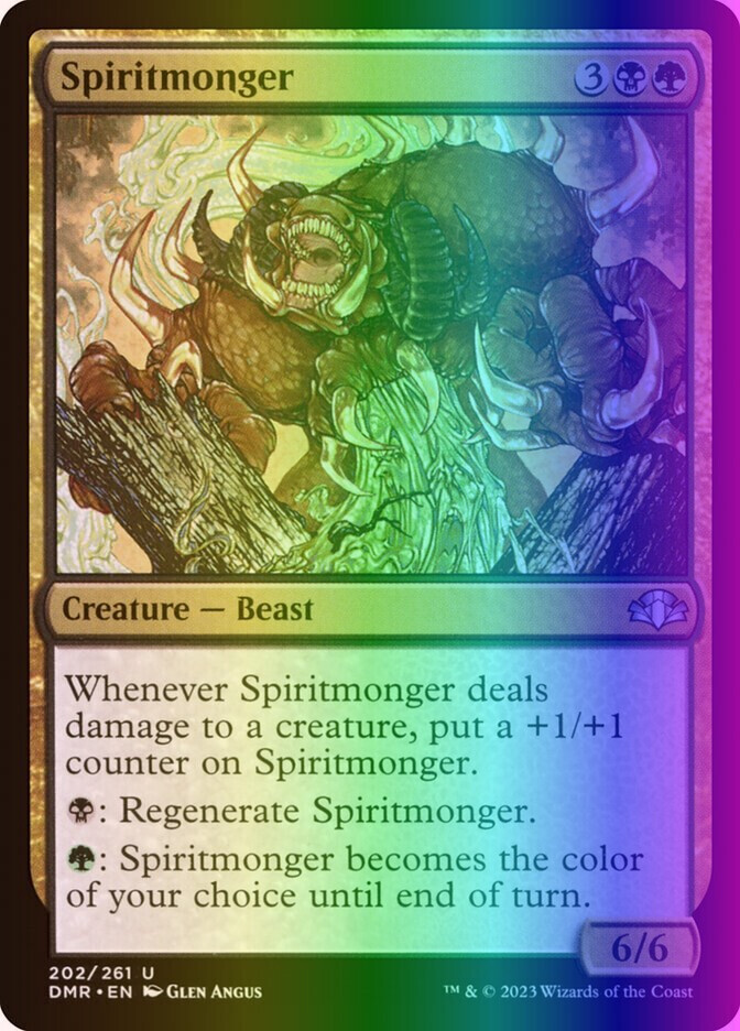 MTG Magic the Gathering Spiritmonger (202/481) Dominaria Remastered NM ...