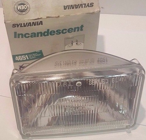 4651, SYLVANIA, INCANDESCENT HIGH-BEAM,HEADLIGHT, 12 VOLT, 2 PRONG BASE ...