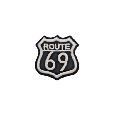 Route 69 Patch Small Heat Adhesive Embroidered Iron Heat Engine Patch ...