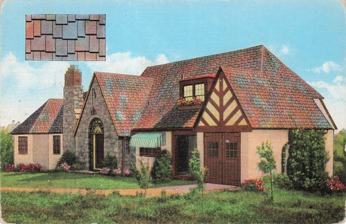 Vintage Postcard Chicago IL Curt Teich Advertising Card Thatched Roof ...
