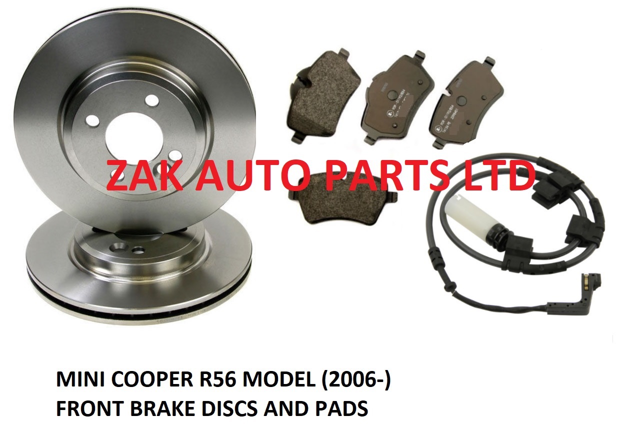 FOR MINI COOPER R56 S DIESEL FRONT BRAKE DISCS AND PADS SET + WEAR ...