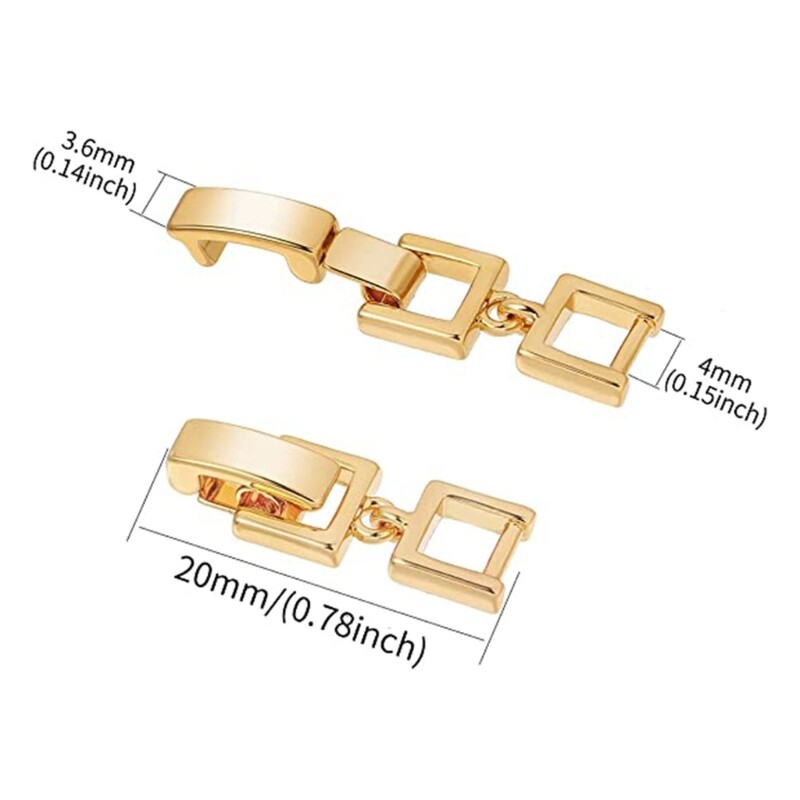 5 Pcs Fold Over Clasp Simple Extenders for Bracelet Necklace and ...