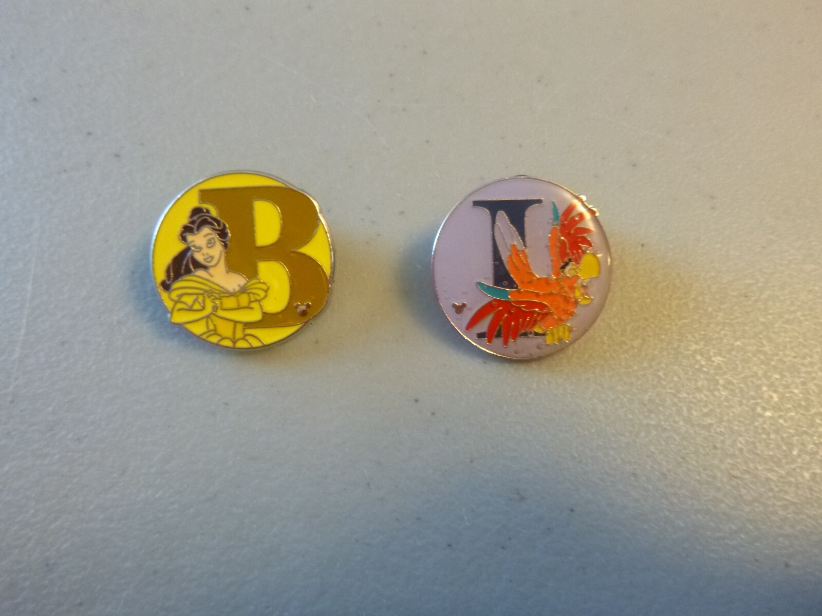 Disney Pins -Group of 2 different Hidden Mickey Alphabet Pins - B, I | eBay