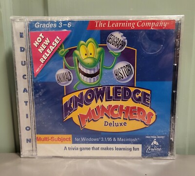 Knowledge Munchers Deluxe PC Compter Game The Learning Company Grade 3 ...