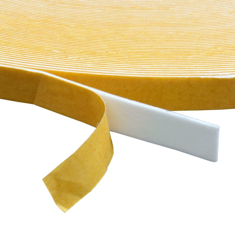 1mm x 50m Roll Double Sided Trim Foam Tape Glazing Security Mounting ...