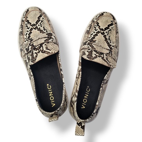 New Vionic Uptown Snake Print Penny Loafer Sneakers Casual Comfort ...