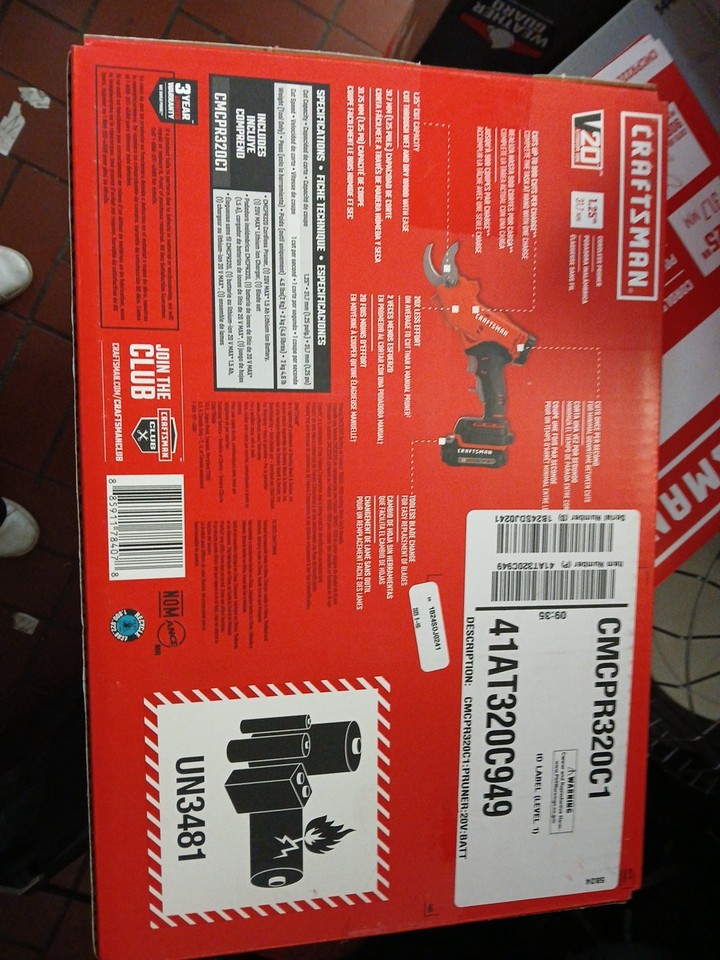 Craftsman V20 Cordless Steel Pruner Kit 1.5 Ah Battery Charger ...