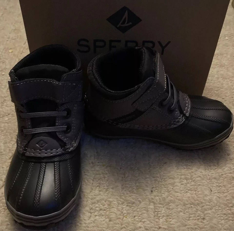 Boys NWB Sperry Leather Boots Bowline Storm A/C Toddler 9 M | eBay