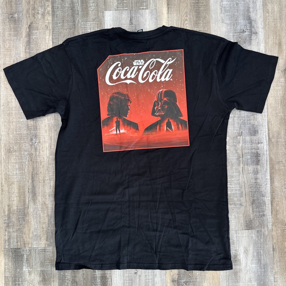 NEW Star Wars Coca Cola XL T-shirt *EXCLUSIVE PRESS EVENT MERCH* Black ...
