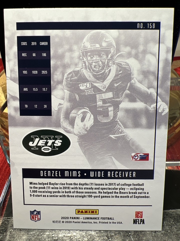 2020 Panini Luminance #158 Denzel Mims Rookie Card | eBay