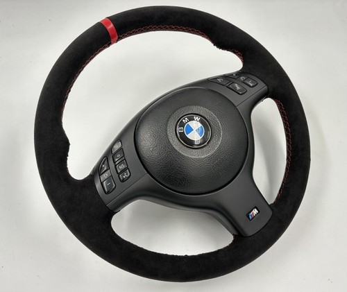 BMW X5 3 5 SERIES M3 M5 E46 E39 E53 M Steering Wheel Alcantara Red ...