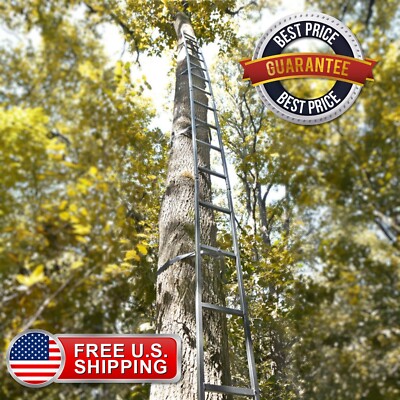 20' Tall Climb Tree Stand Ladder Deer Outdoor Hunting Climbing Stick ...