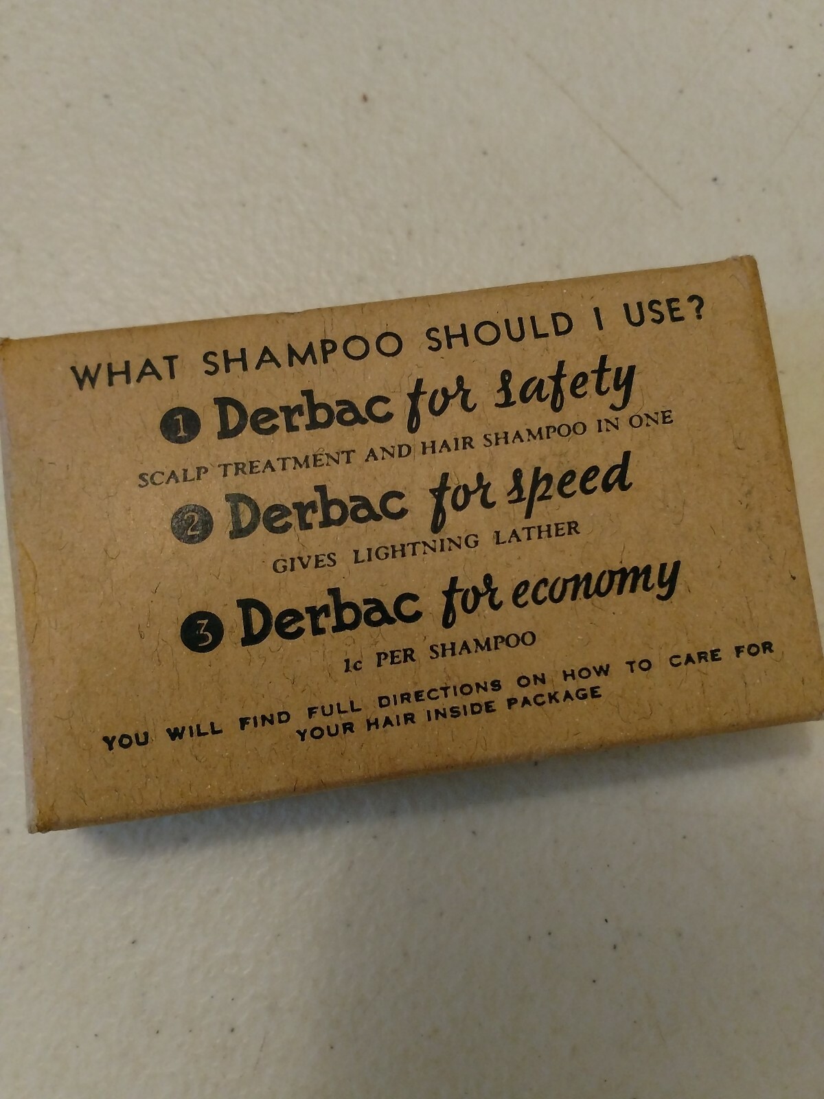 Antique Advertising Derbac Tar Medicated Shampoo Bar Soap Rexall Drug ...