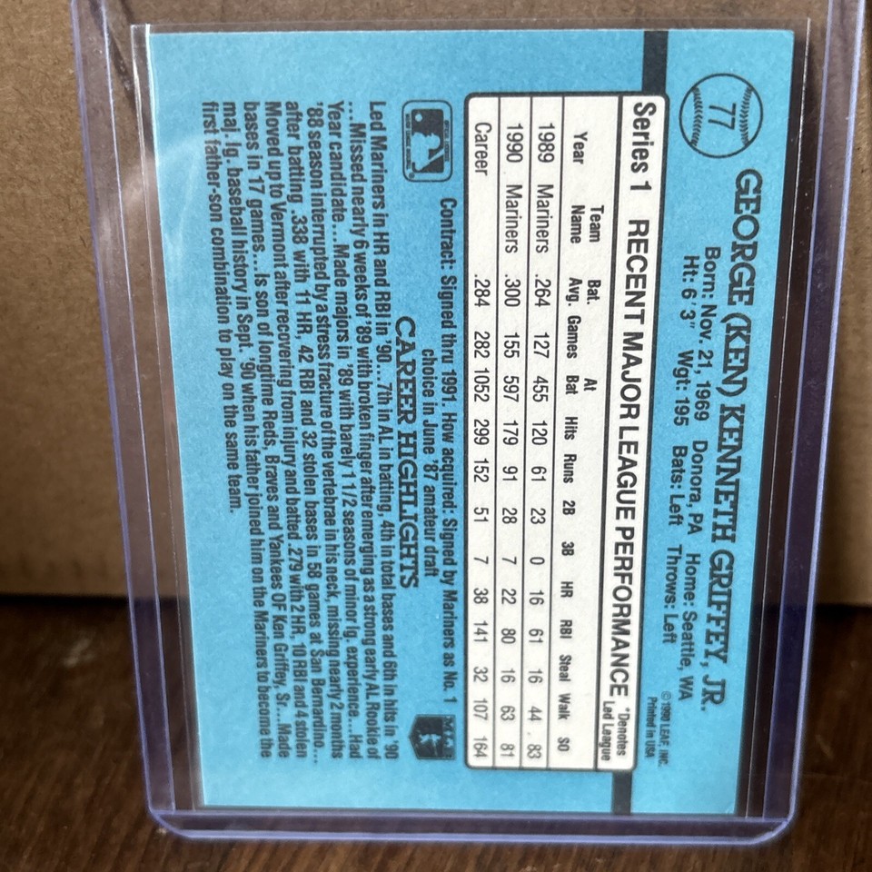 1991 Donruss - Three Yellow Lines Right Border #77 Seattle Mariners | eBay