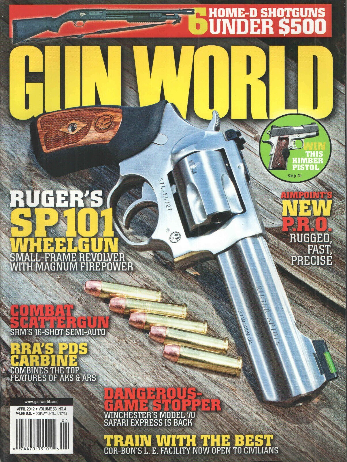 Gun World Magazine April 2012 Ruger SP101 Wheelgun - Winchester 70 | eBay