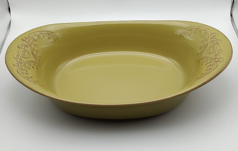CERUTIL STONEWARE - PORTUGAL - Green Oval Au Gratin Baking Dish | eBay