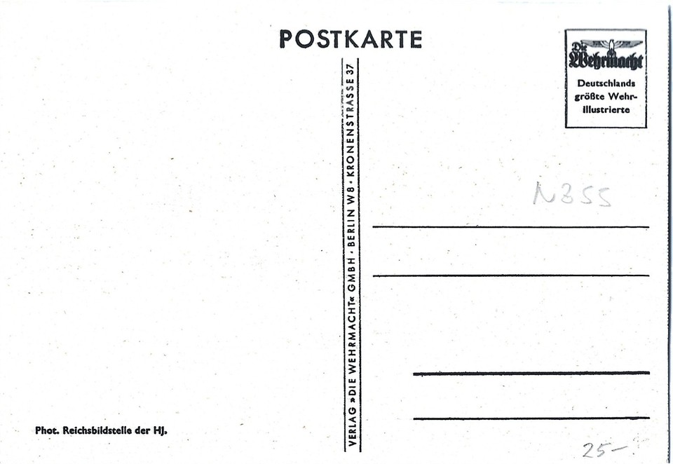 WWII WW2 German Third Reich unused postcard NSKK HJ | eBay