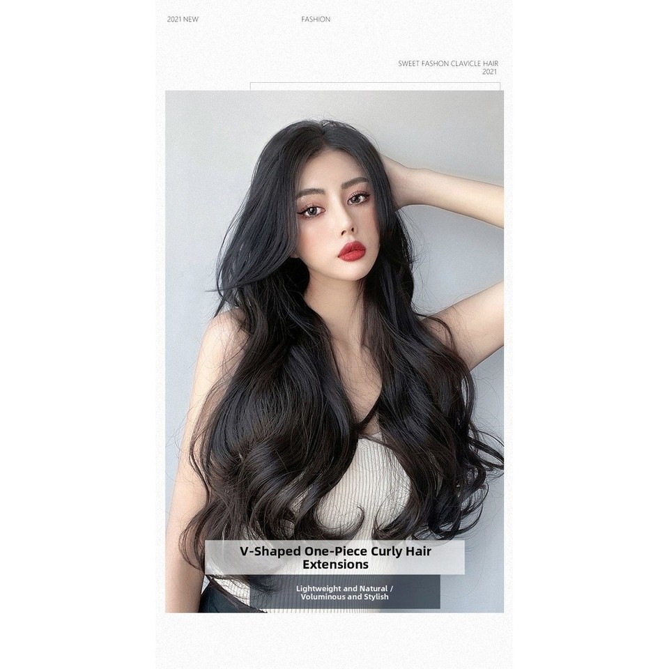 U Shape Hair Extensions 45cm 55cm 60cm Long Wavy for Instant Fullness ...