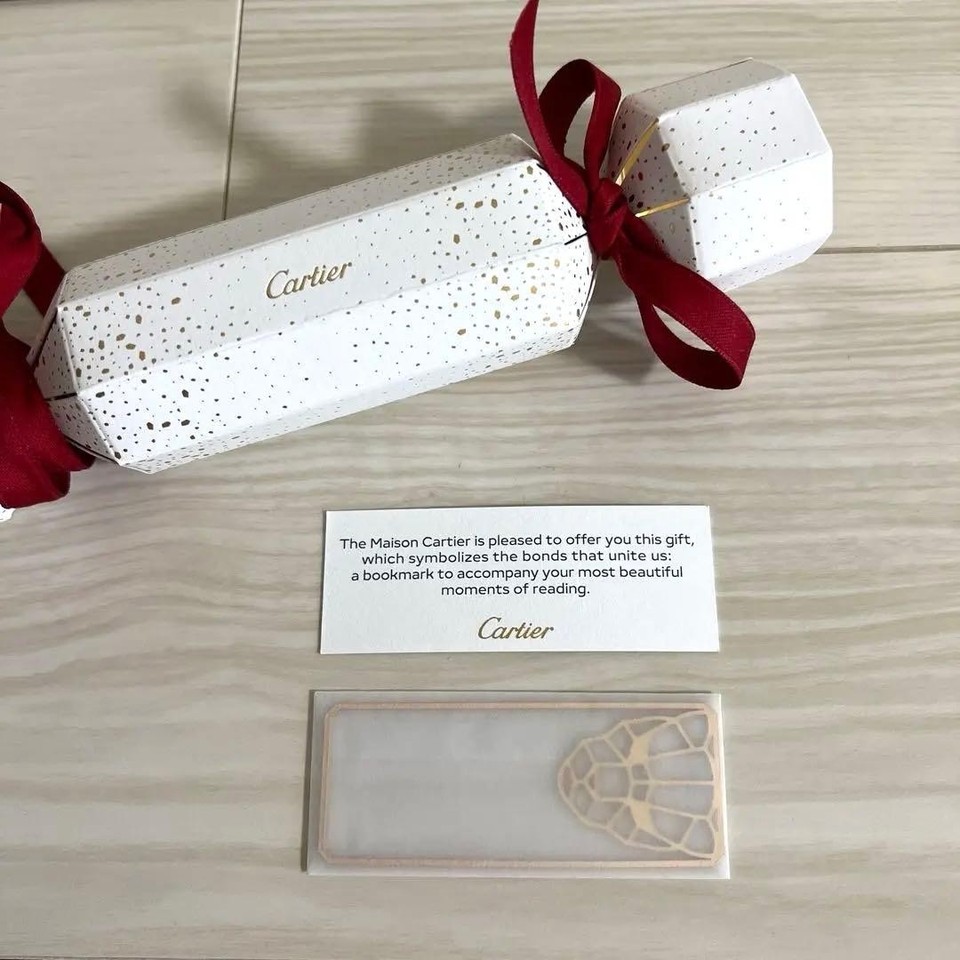 Rare Authentic Cartier Gold Bookmark PANTHERE Design 8 cm VIP Gift Item ...