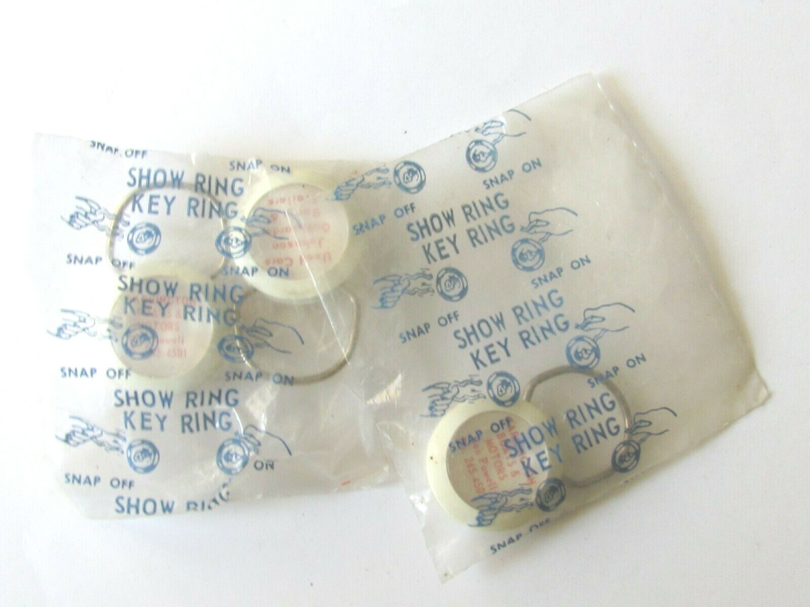 3 KEY RING HOLDER ADVERTISING B POWELL FARMINGTON IL JOHNSON OUTBOARDS ...